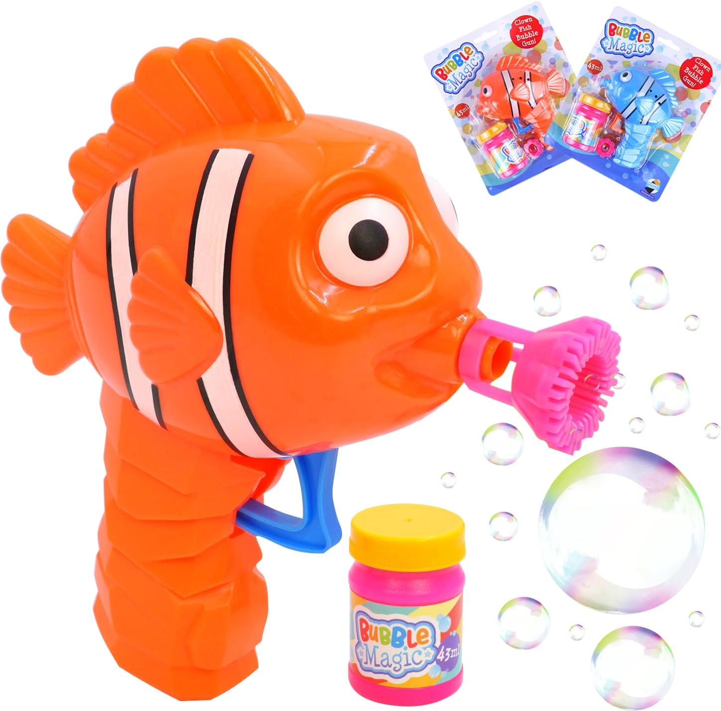 Clown Fish Bubble Gun Toy – Easy to Use | Fun Nemo Fish Design | Indoor ...