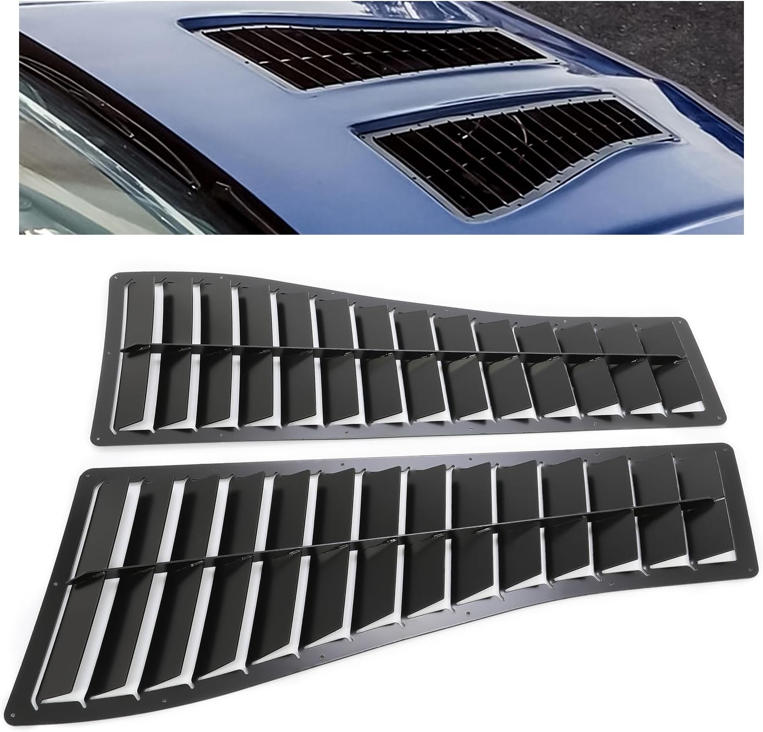 Amazon.com: KUAFU Steel Hood Louver Compatible with 1985-1990 Chevy ...