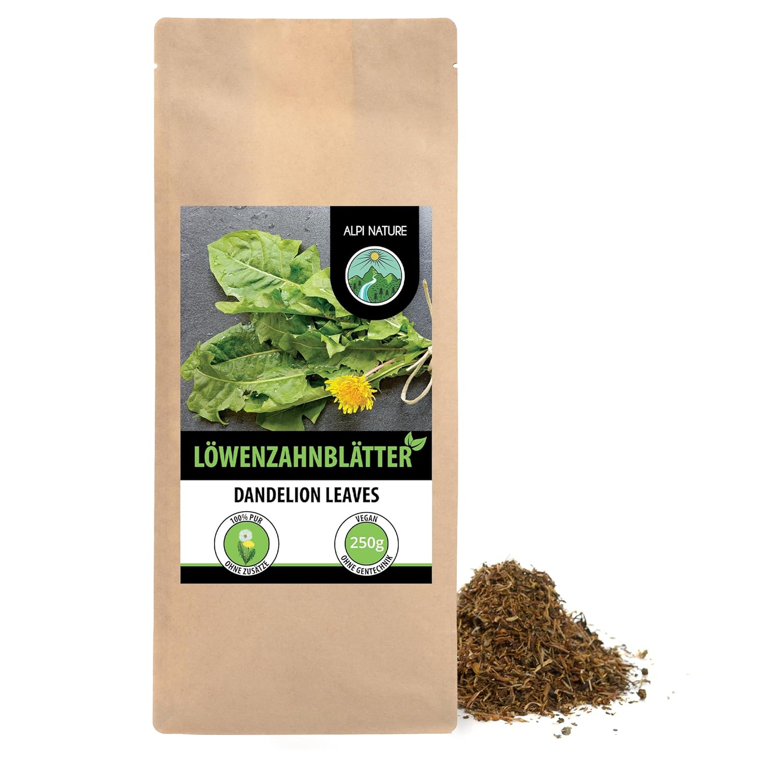 Alpi Nature Löwenzahntee 250g, Löwenzahnblätter geschnitten, Löwenzahn ...