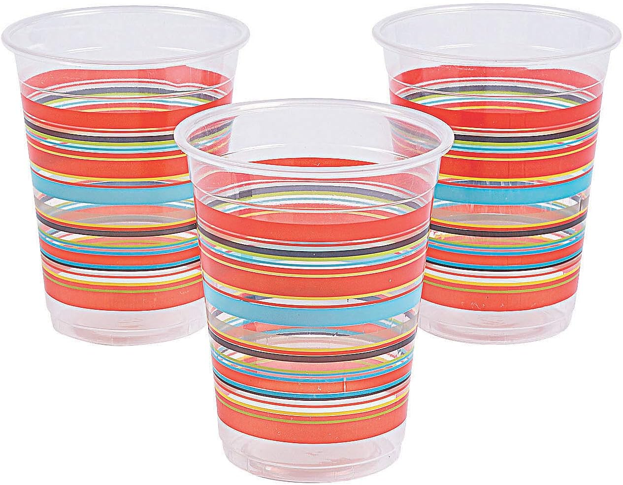 Amazon.com: WQCI Paper Serape Mexican Fiesta Disposable Cups, 9 oz, 100 ...