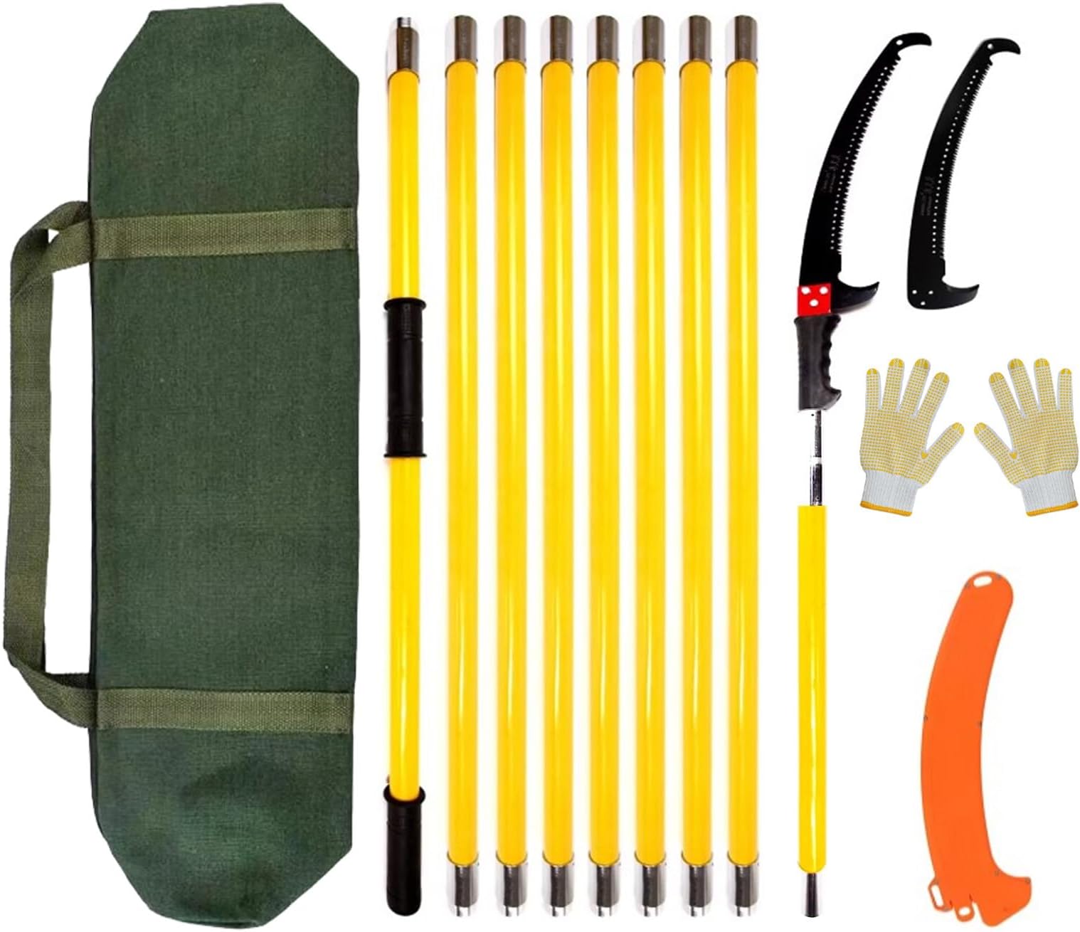30Ft Pole Saws for Tree Trimming, Pruning Saw with 2 Sharp Scissor ...