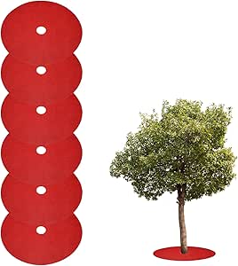 Amazon.com : HARFINGTON 6pcs Tree Mulch Ring 36.2 Inch Non-Woven Round ...
