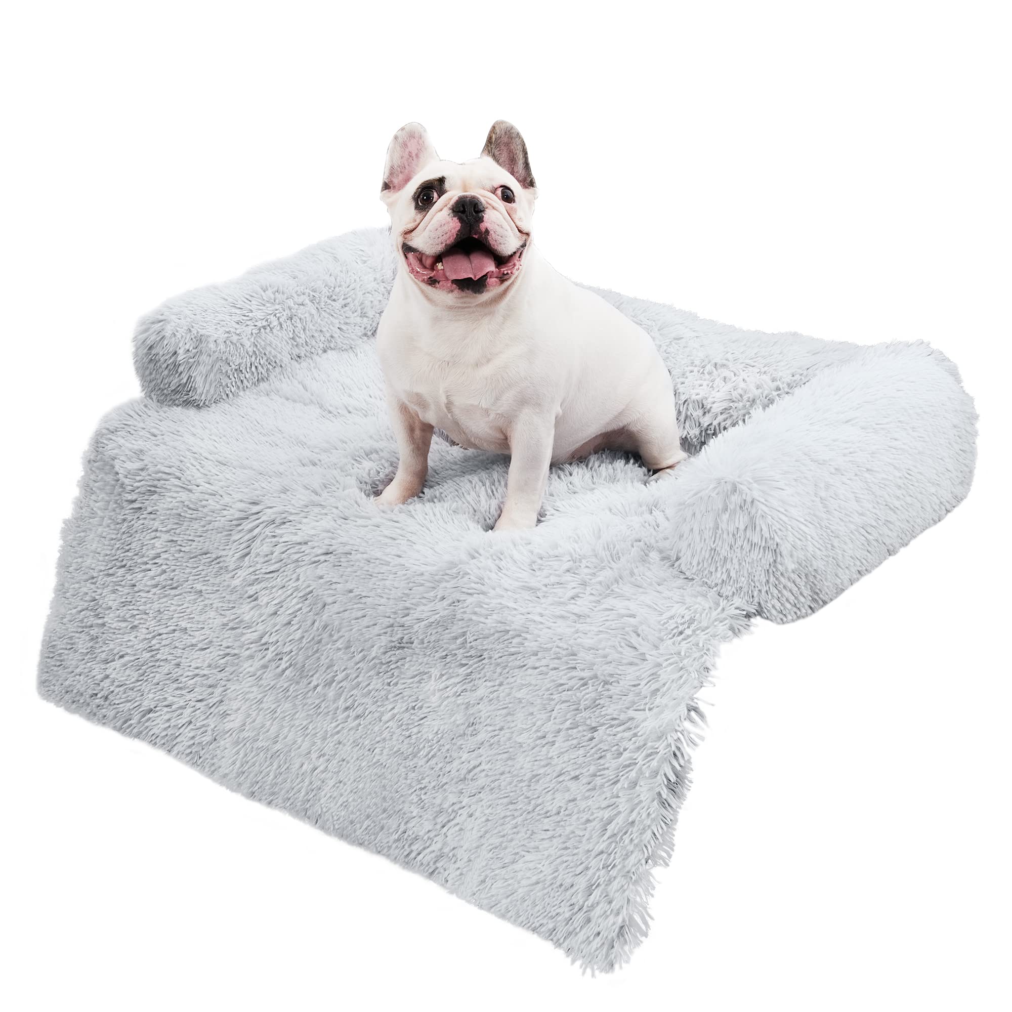 Faglan Ultra Soft Dog Couch Cover, Fluffy Dog Sofa Cover Plush Fur Dog ...