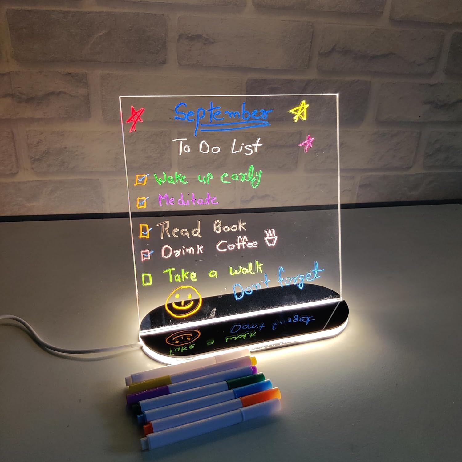 Enchante Gifts 3D Acrylic Glow Board | 3D Acrylic LED Message Board ...