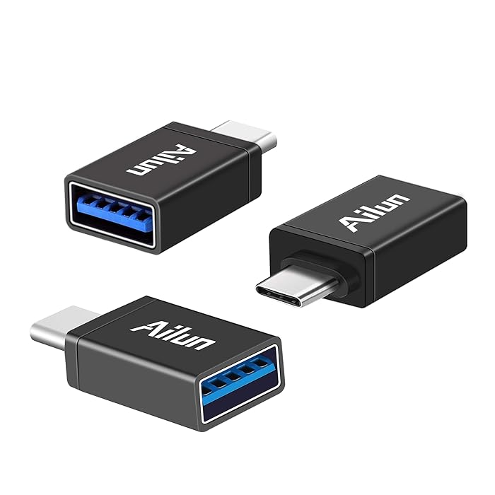 Buy Ailun USB C Adapter Type C Convertor 3Pack High Speed USB C Male to ...