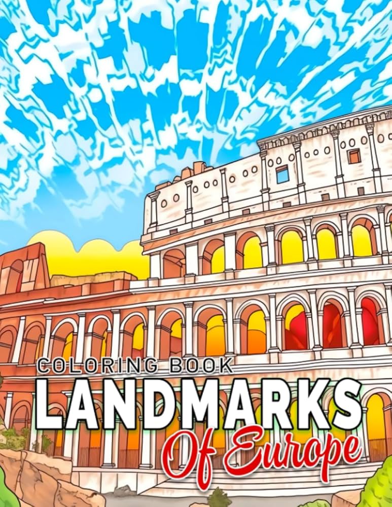 europe landmarks coloring pages