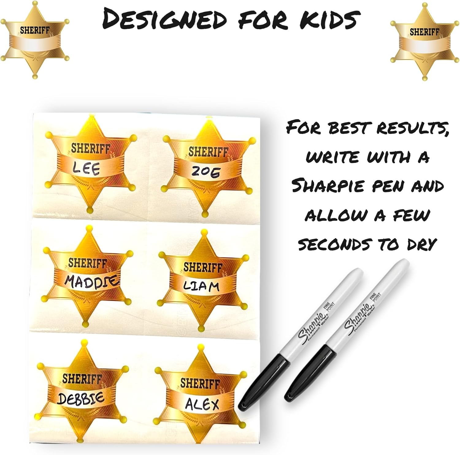 120PCS Sheriff Badge Stickers Name Tags – Police Nepal | Ubuy