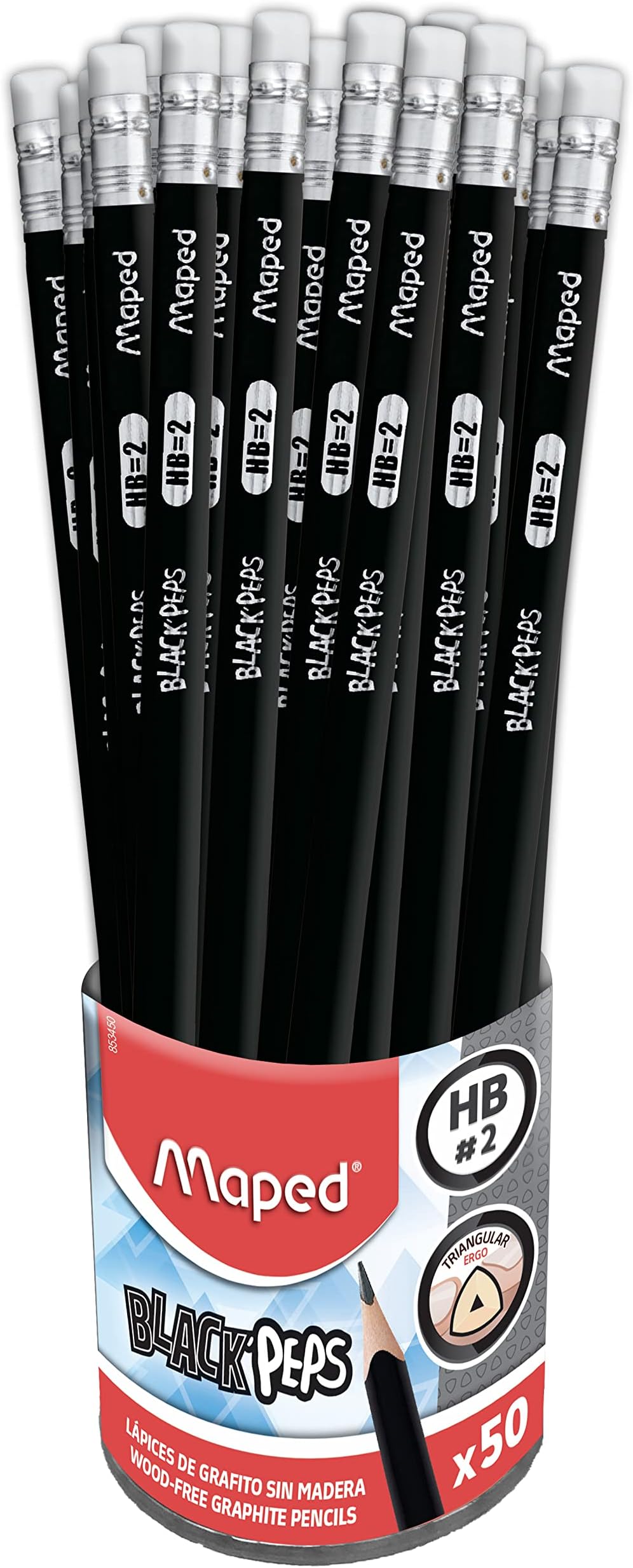 BIC Lápiz de Grafito HB #2 Hecho de Resina Sin Astillas Fácil de Sacar ...