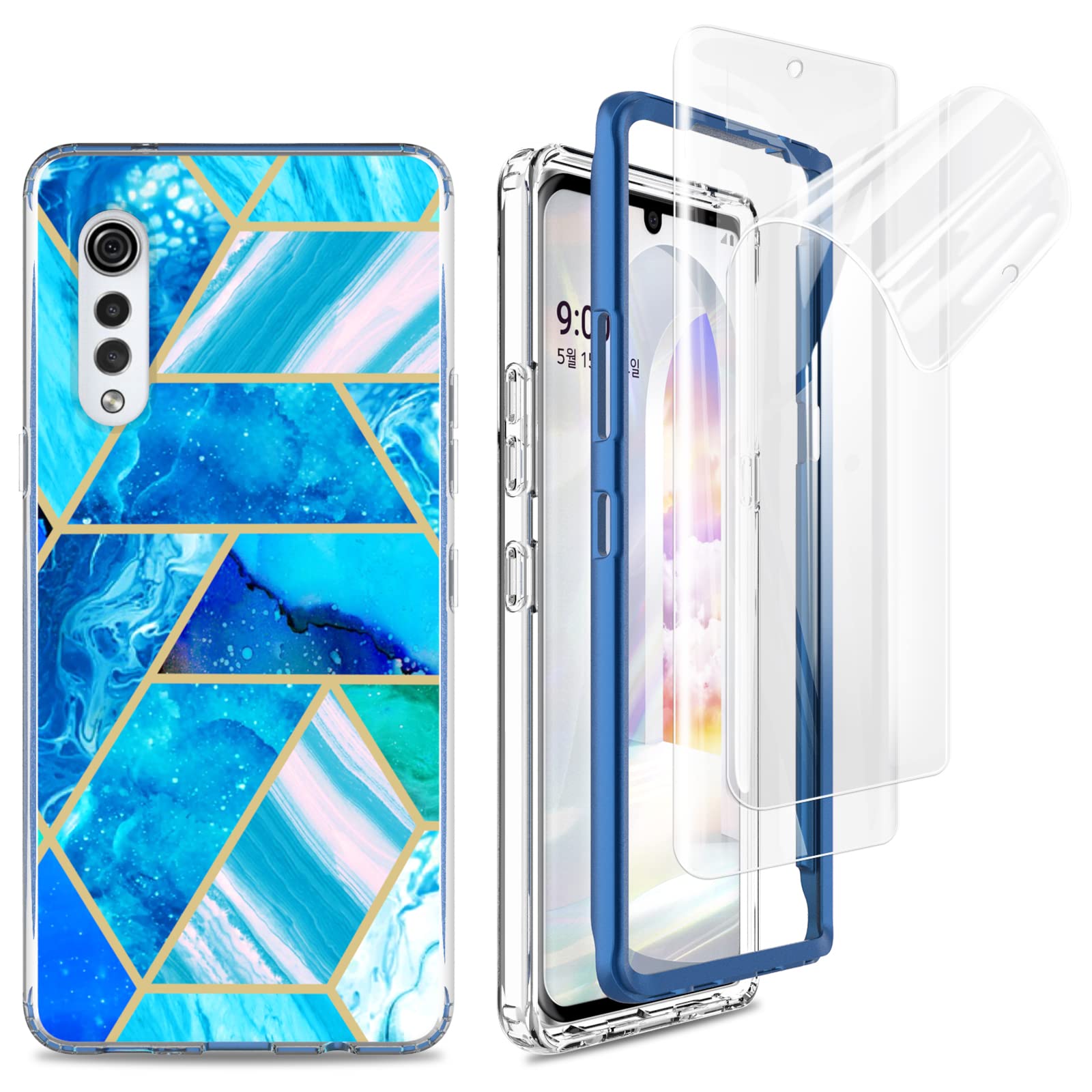 Amazon.com: Case for LG Velvet 5G, LG Velvet Case with 2 Pack HD Soft ...