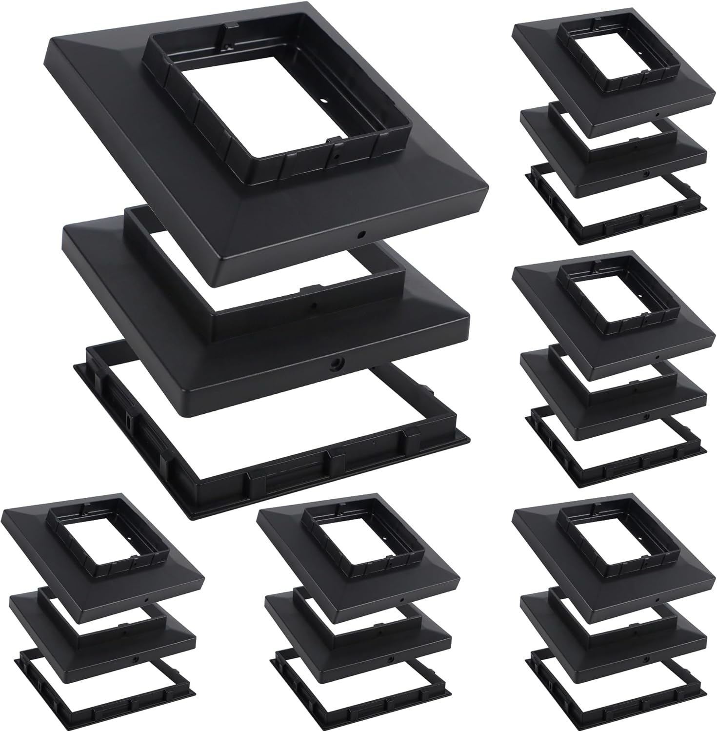 Dynaming Black Mount Base for Solar Post Lights, Fit for 5x5 or 5.5x5.5 ...