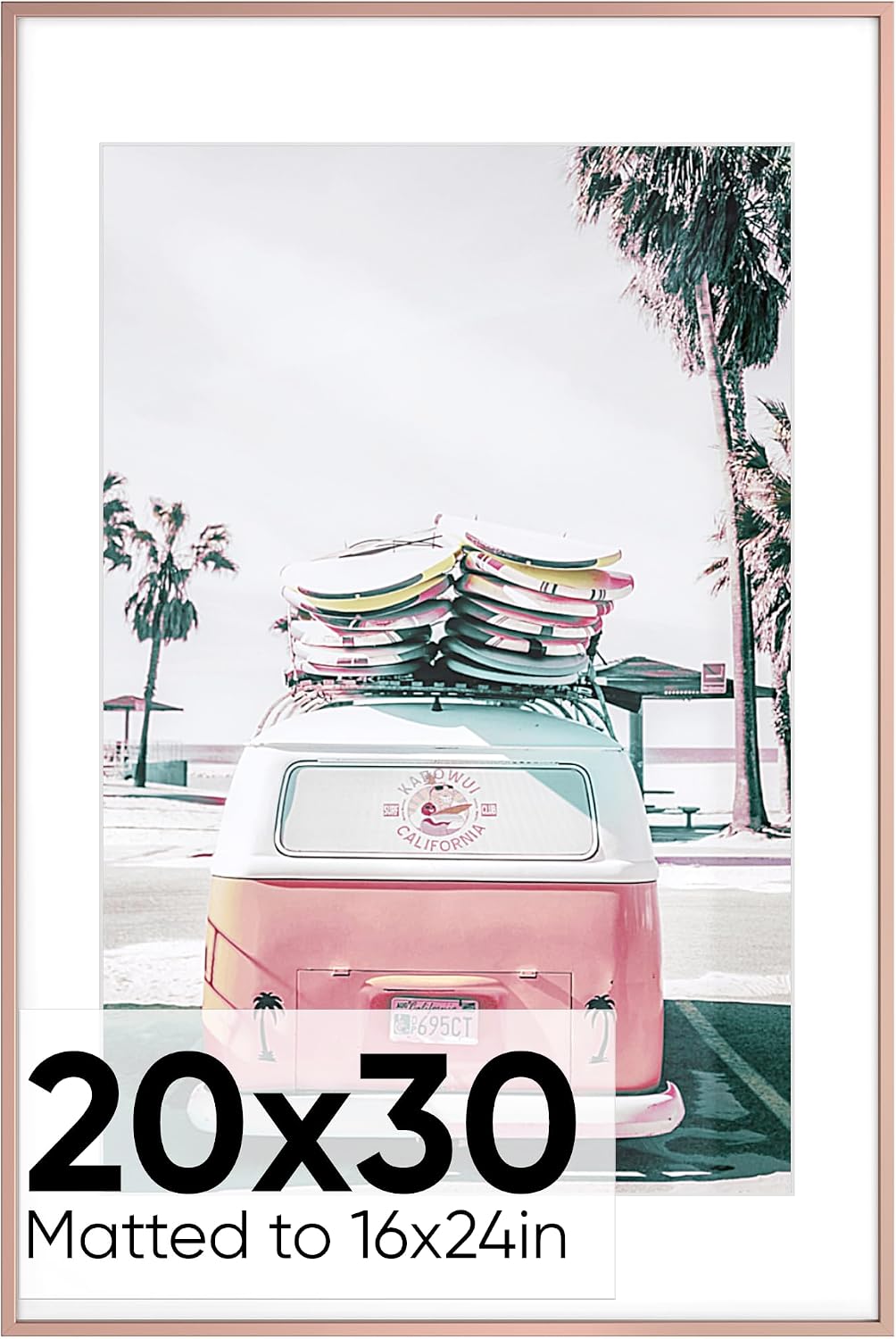 Homeforia 20x30 Frame Rose Gold, Premium Metal 20x30 Picture Frames for ...