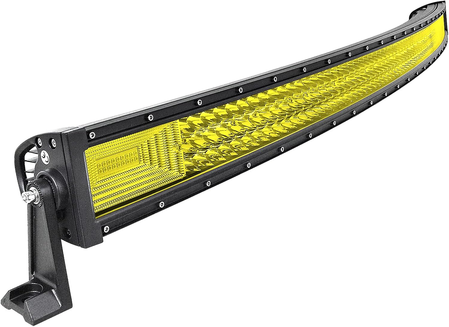 Amazon.com: SKYWORLD 52 inch 675W LED Light Bar, Curved Triple Row 7D ...