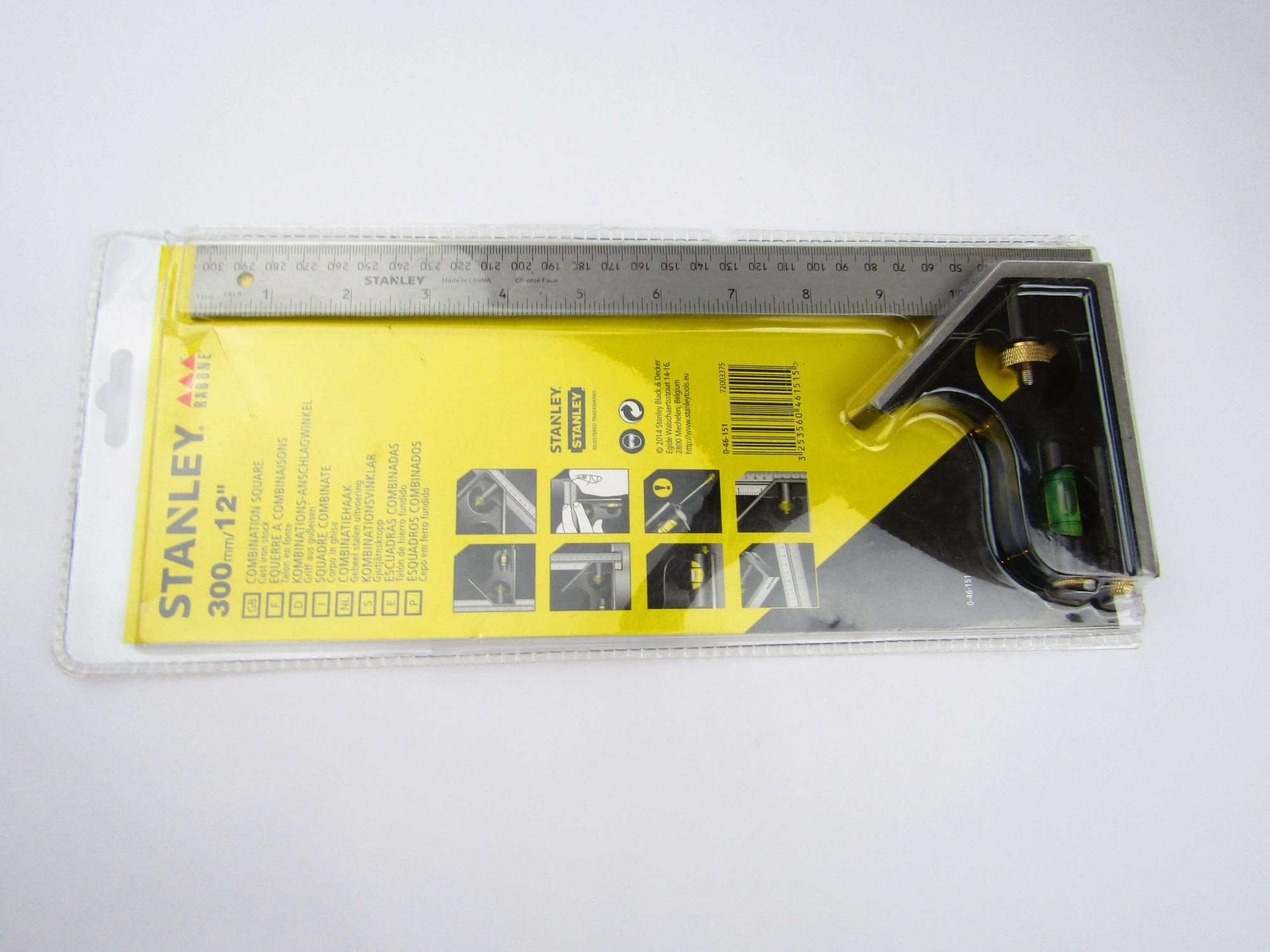 Stanley 2-46-500 Try & Mitre Square, Multicoloured, 200 mm : Amazon.co ...