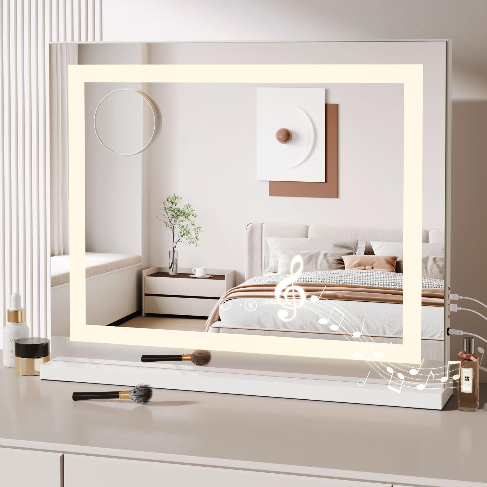 Wall Mirror Hollywood Vanity With Lights ELEGANT Hollywood Vanity