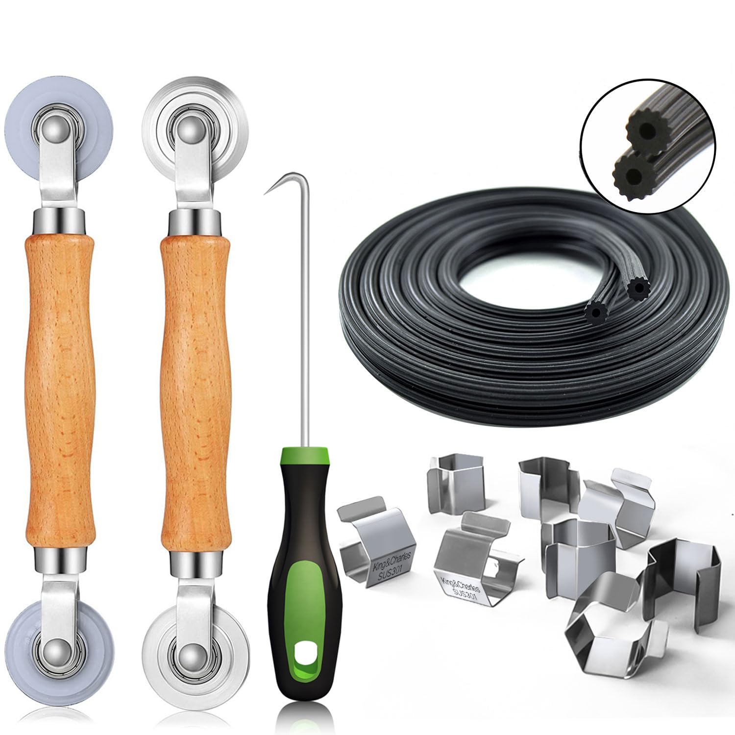 Snapklik.com : Screen Repair Kit, Screen Roller Tool, Steel/Nylon Roller
