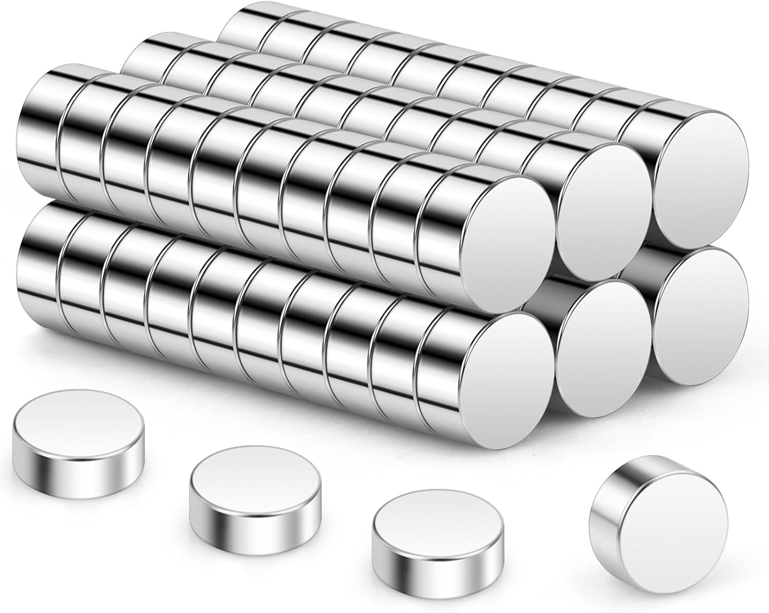 Wukong Tiny Magnets 8x3mm | 60 Pack, Small Round Magnets for Craft ...