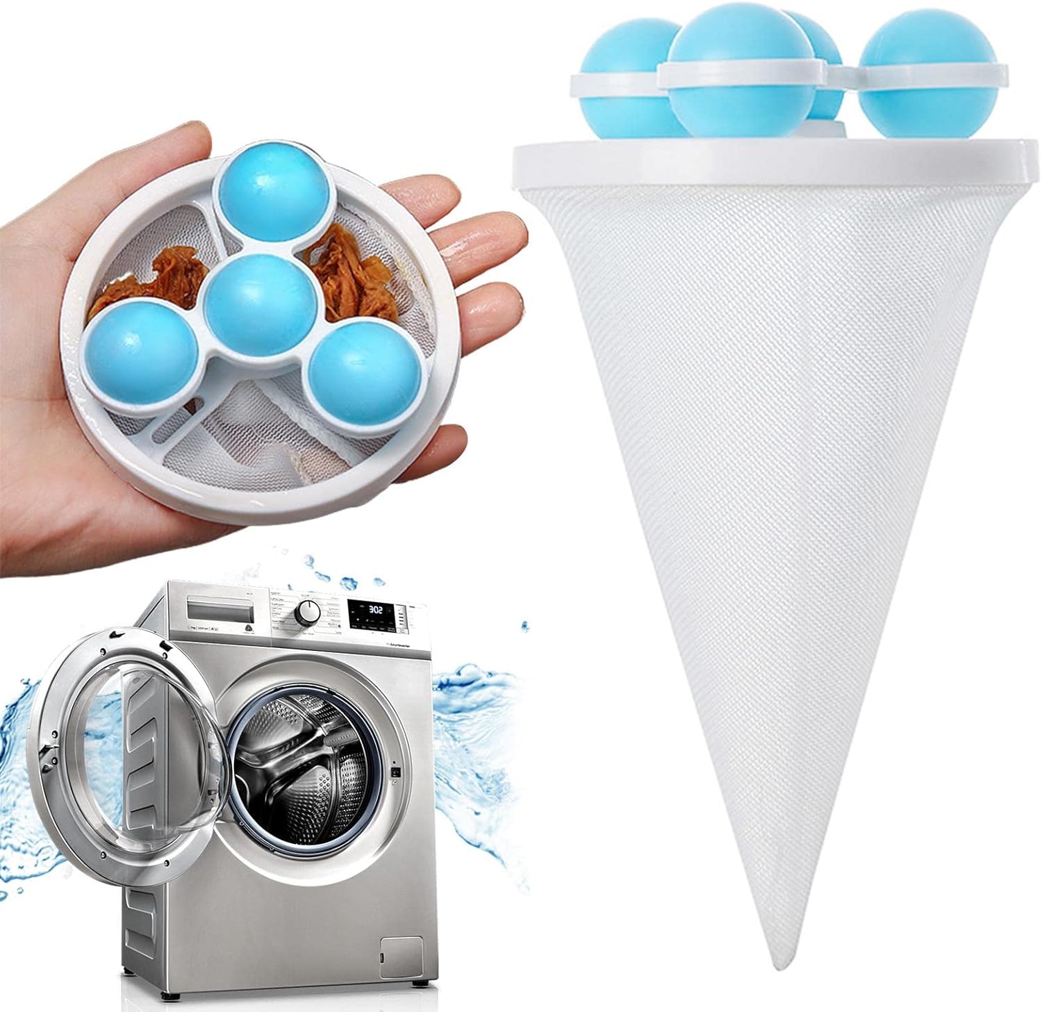 Floating Hair Filtering Mesh Removal, Lint Filter Hair Catcher Hair ...