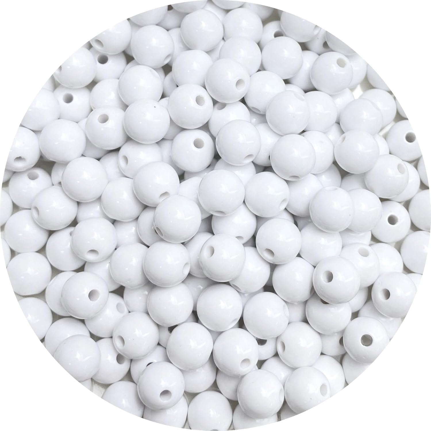 Amazon.com: Jmassyang 800 Pieces 6mm Acrylic Round Beads Smooth Spacer ...