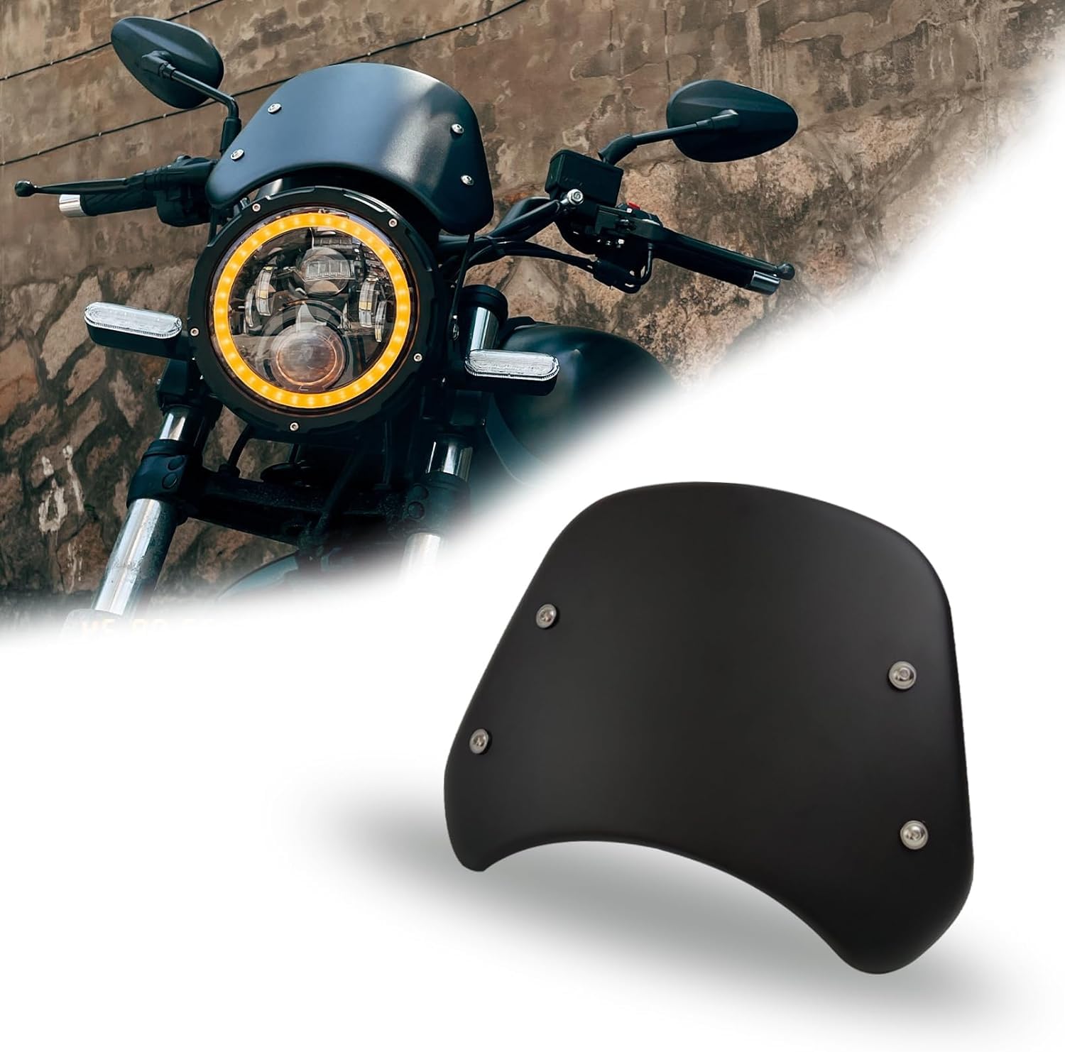 Universal Mount Motorcycle Windshields Headlight Windshield Motorcycle