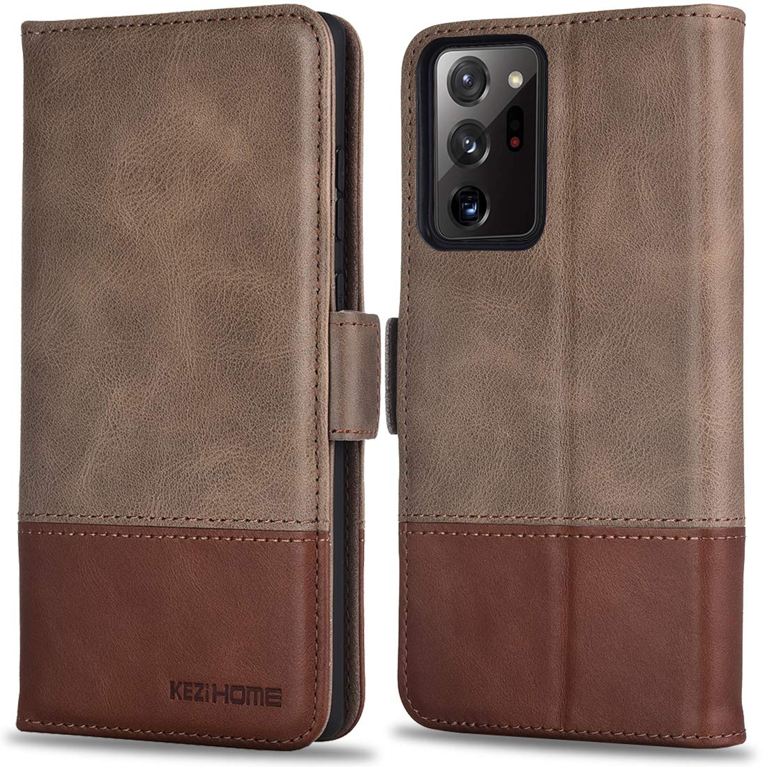 Amazon.com: KEZiHOME Note 20 Ultra Case, Genuine Leather [RFID Blocking] Galaxy Note 20 Ultra 5G ...