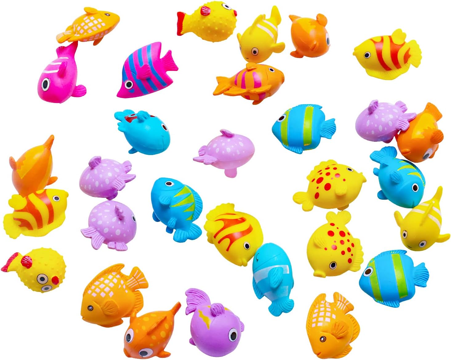 Amazon.com: X Hot Popcorn 30Pcs Mini Sea Fish Sea Animals Figures ...