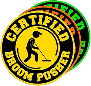 Amazon.com: (3PCS) Certified Broom Pusher Hard Hat Funny Funny Gifts ...