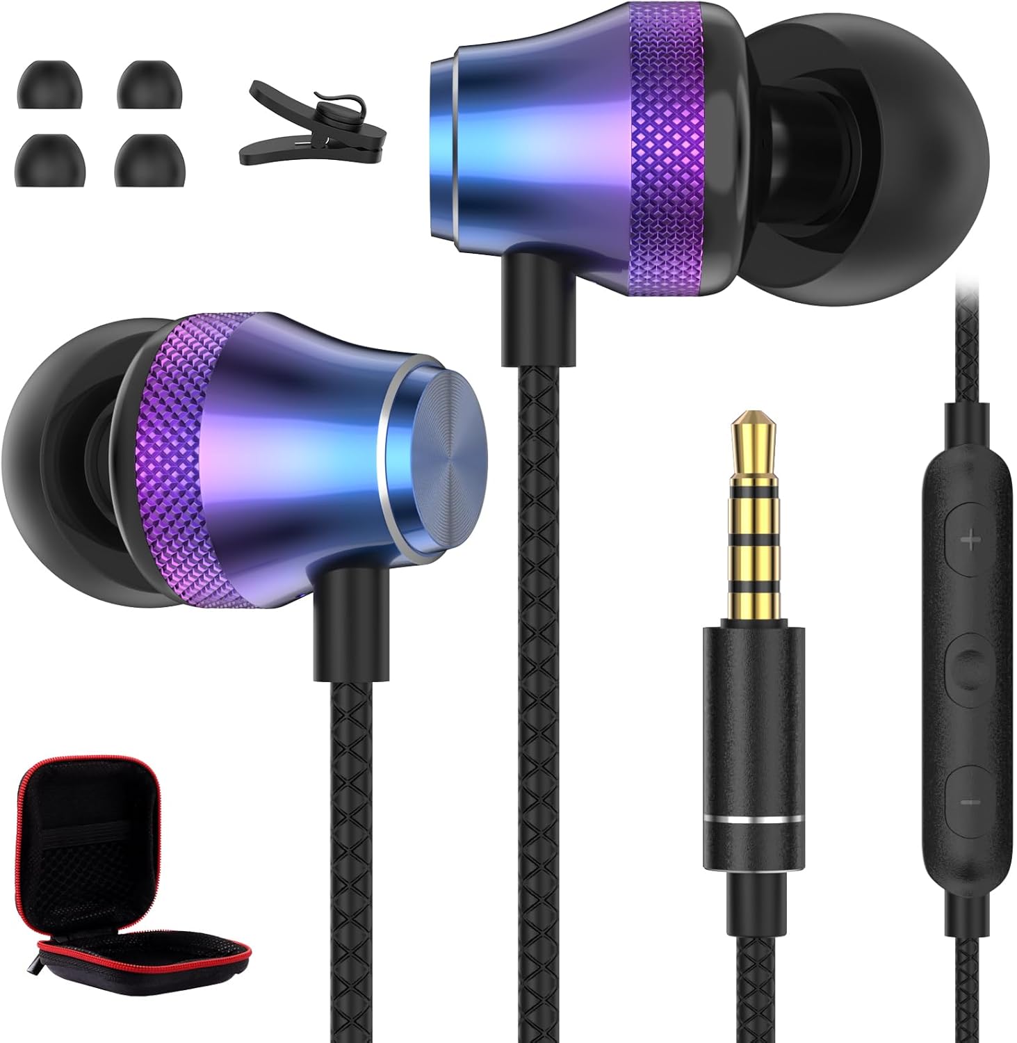 Amazon.com: ACAGET Wired Aux Earbuds with Mic for 3.5mm Jack Headphones ...