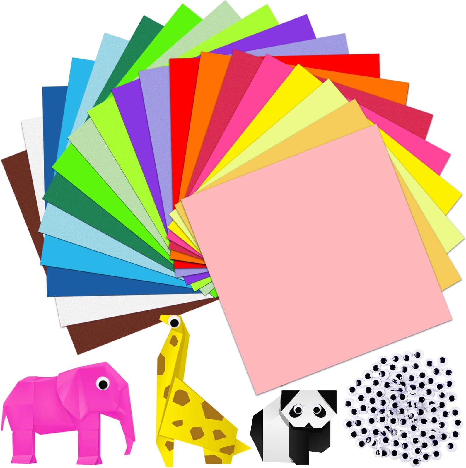 Amazon.com : 300 Sheets Origami Paper,20Colors,200 Sheets 6 Inch Square ...
