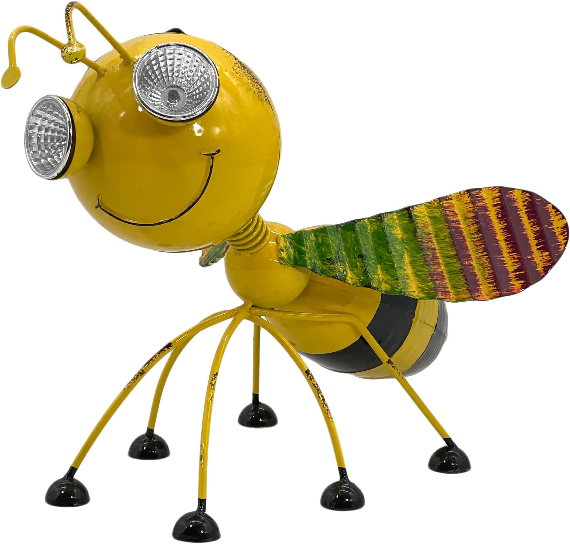 Amazon.com: Canabear Metal Bee with Solar Light Eyes Bee Yard Art ...
