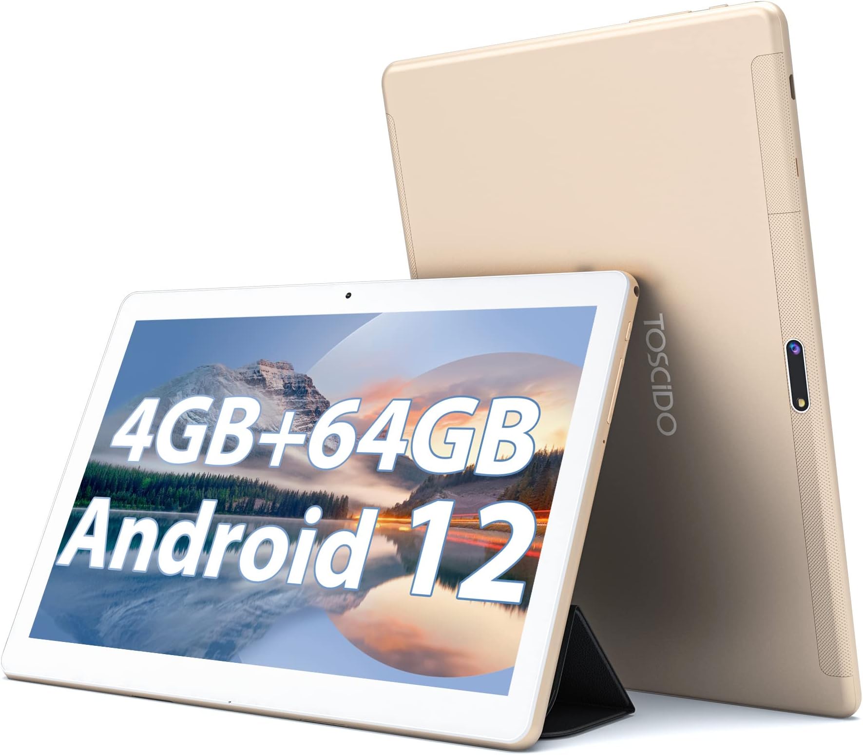 TOSCiDO Tablet 10 Inch 8 Core Android 12,4GB RAM,64GB,8000 mA Battery ...
