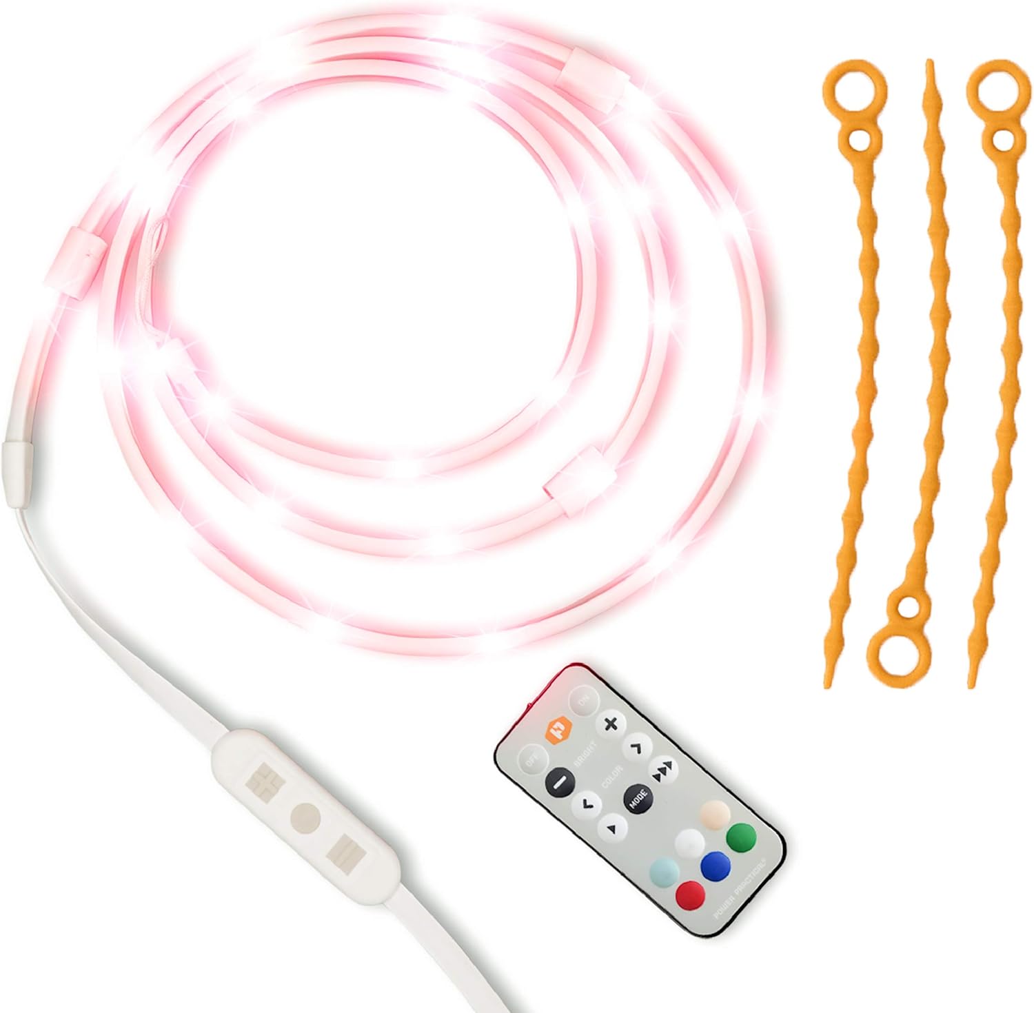 Luminoodle Color - 10ft RGB LED Rope Lights - 14 Color Options, Remote ...