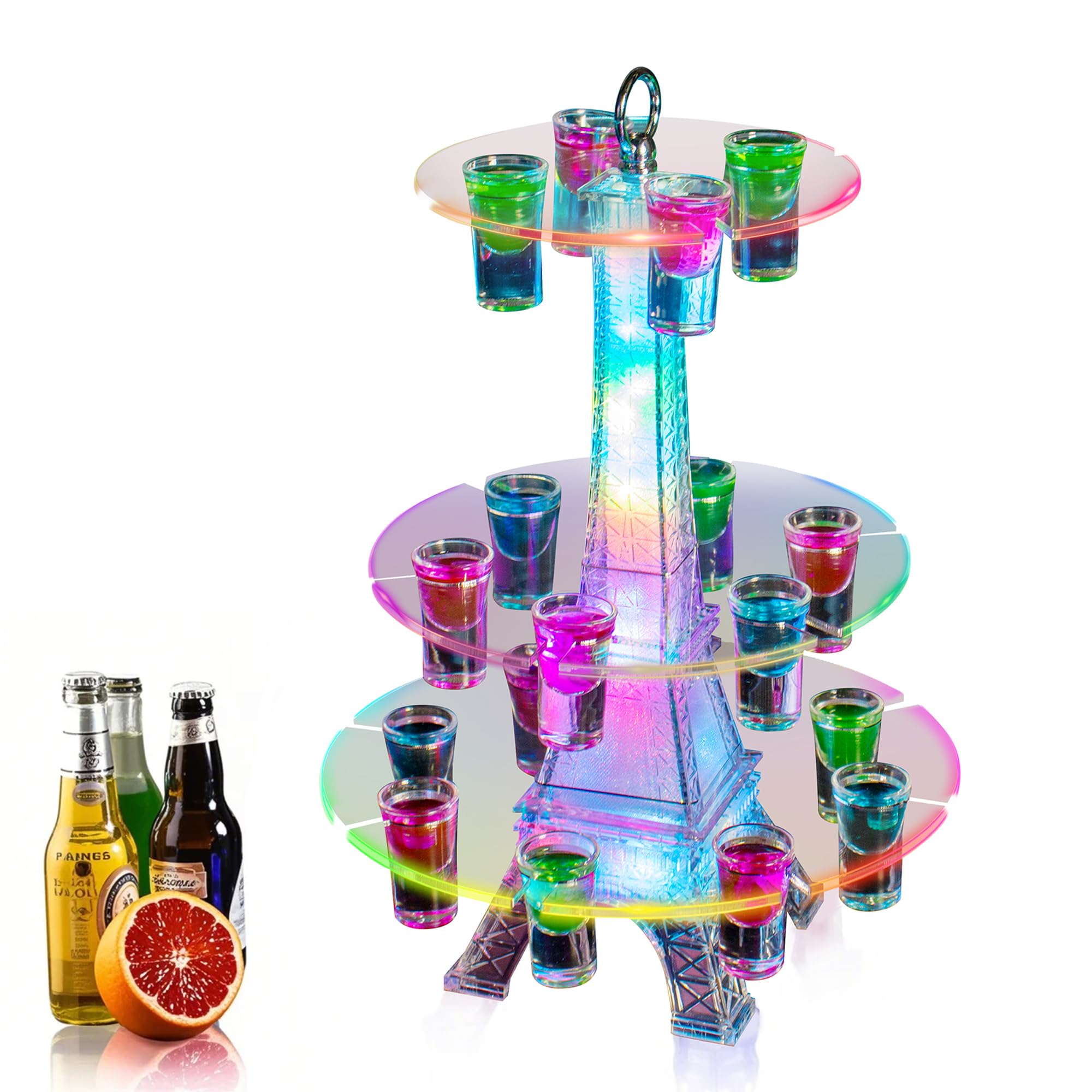 Amazon.com: PARYRAY LED Cocktail Shot Glass Holder 3 Tier Rechargeable ...