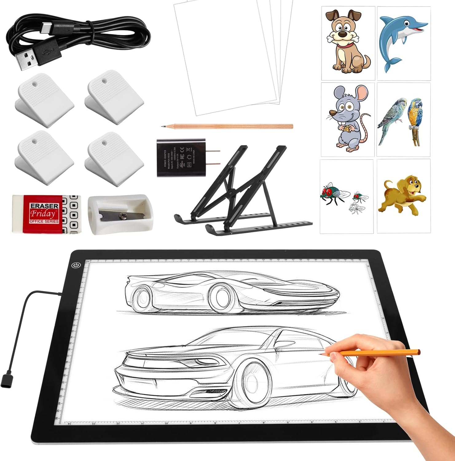 Amazon.com: KOBAIBAN A3 LED Super Bright Light Box with Foldable Stand ...