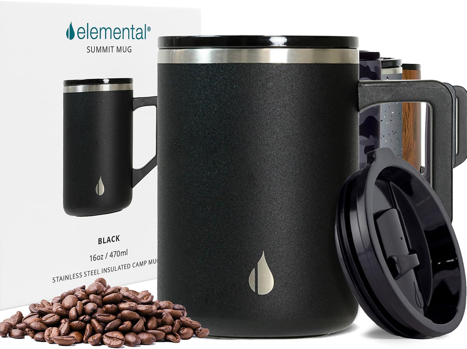 Amazon.com: Elemental Insulated Coffee Mug - Triple-Wall Stainless ...