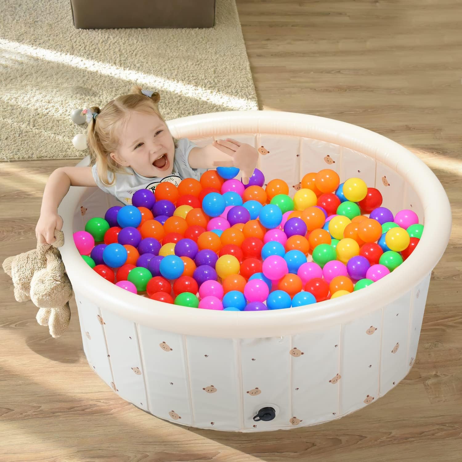 Amazon.com: Kirumie Ball Pits for Toddlers with 200 Pit Balls ...