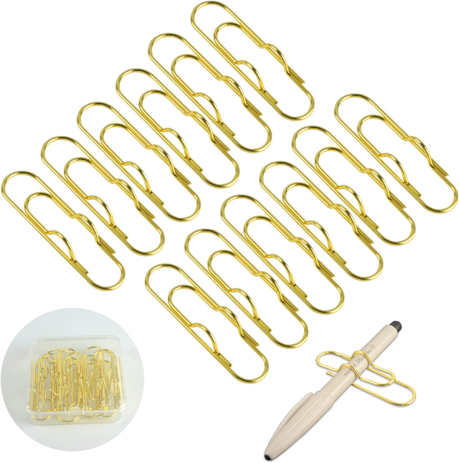 Amazon.com : IWELAI 12Pcs Metal Pencil Clips, Pen Holder Clips Paper ...