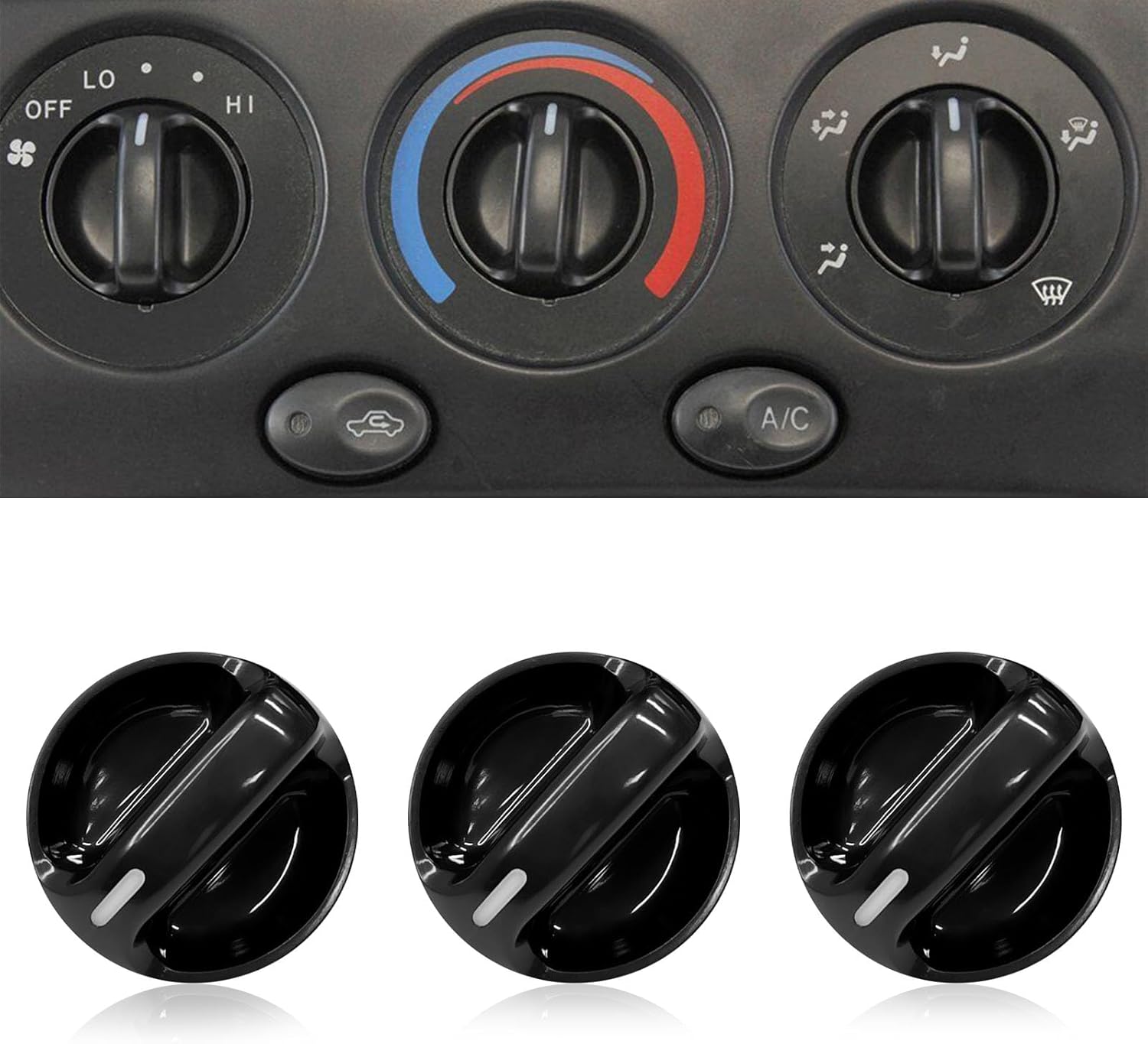 Amazon.com: BEYPOVK 3PCS AC Heater Blower Fan Control Knob, Air ...