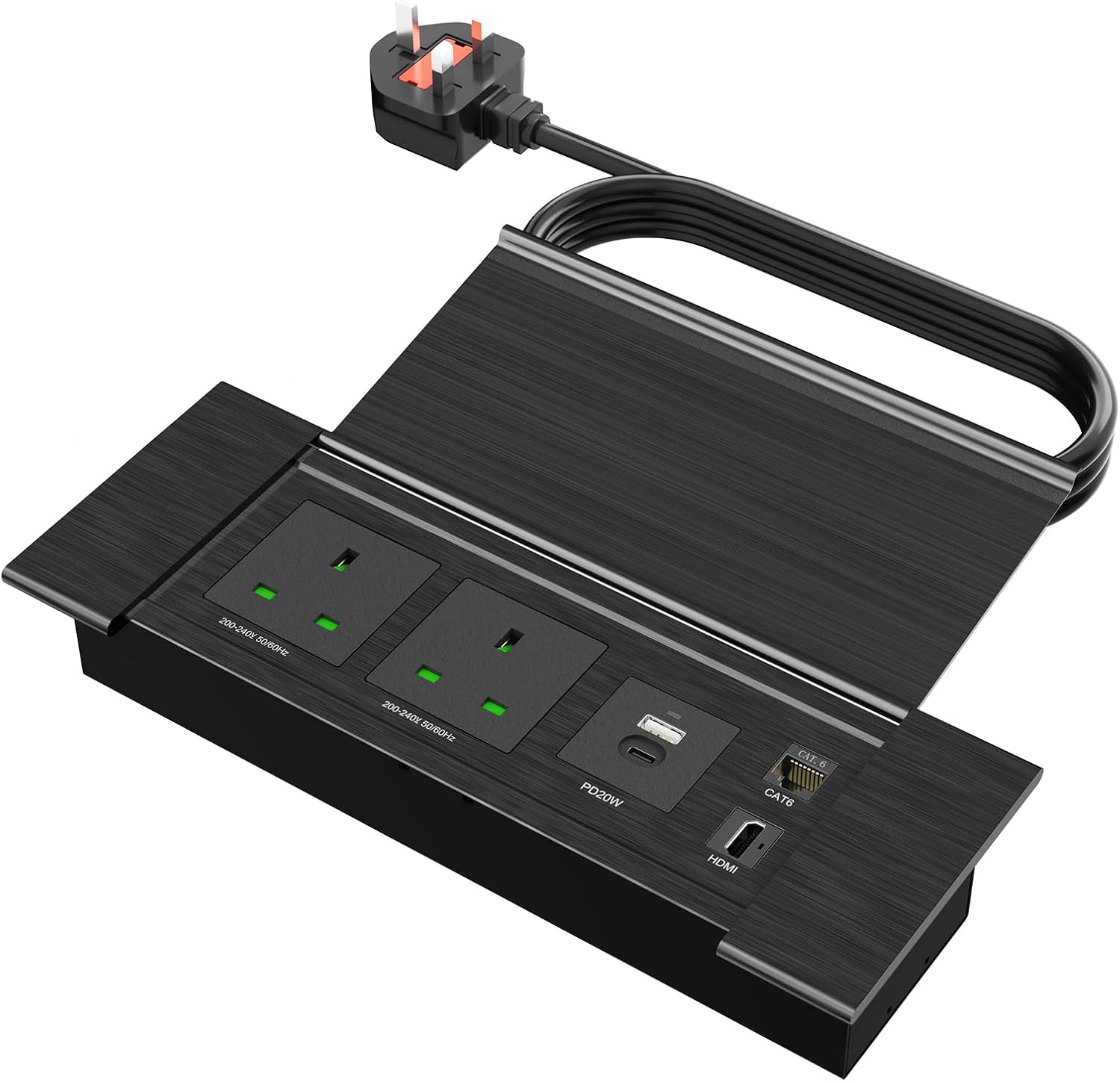 Desk Power Sockets with USB C, Ohuo Recessed Power Strip with 2 USB ...