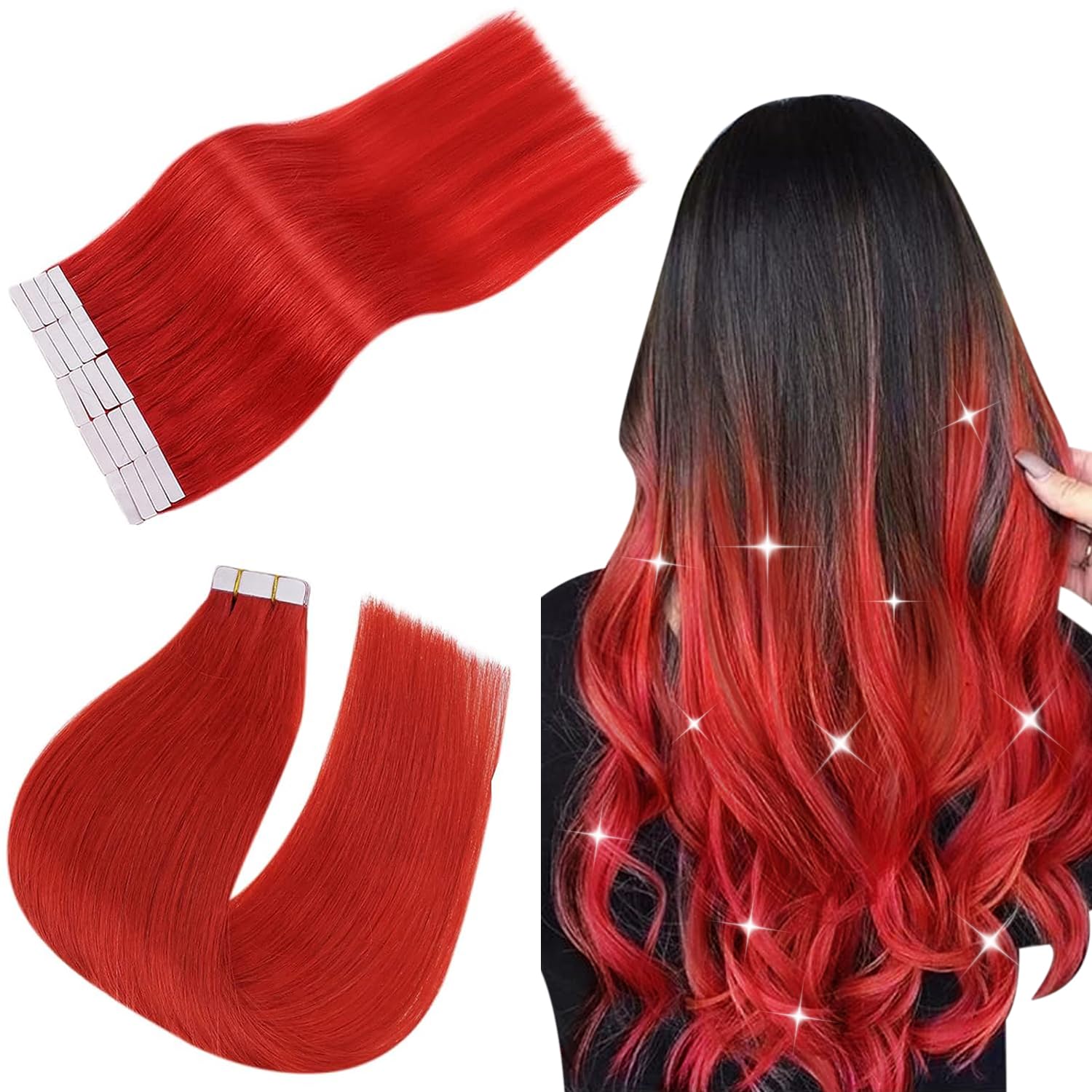 Bright Red Highlights On Brown Hair