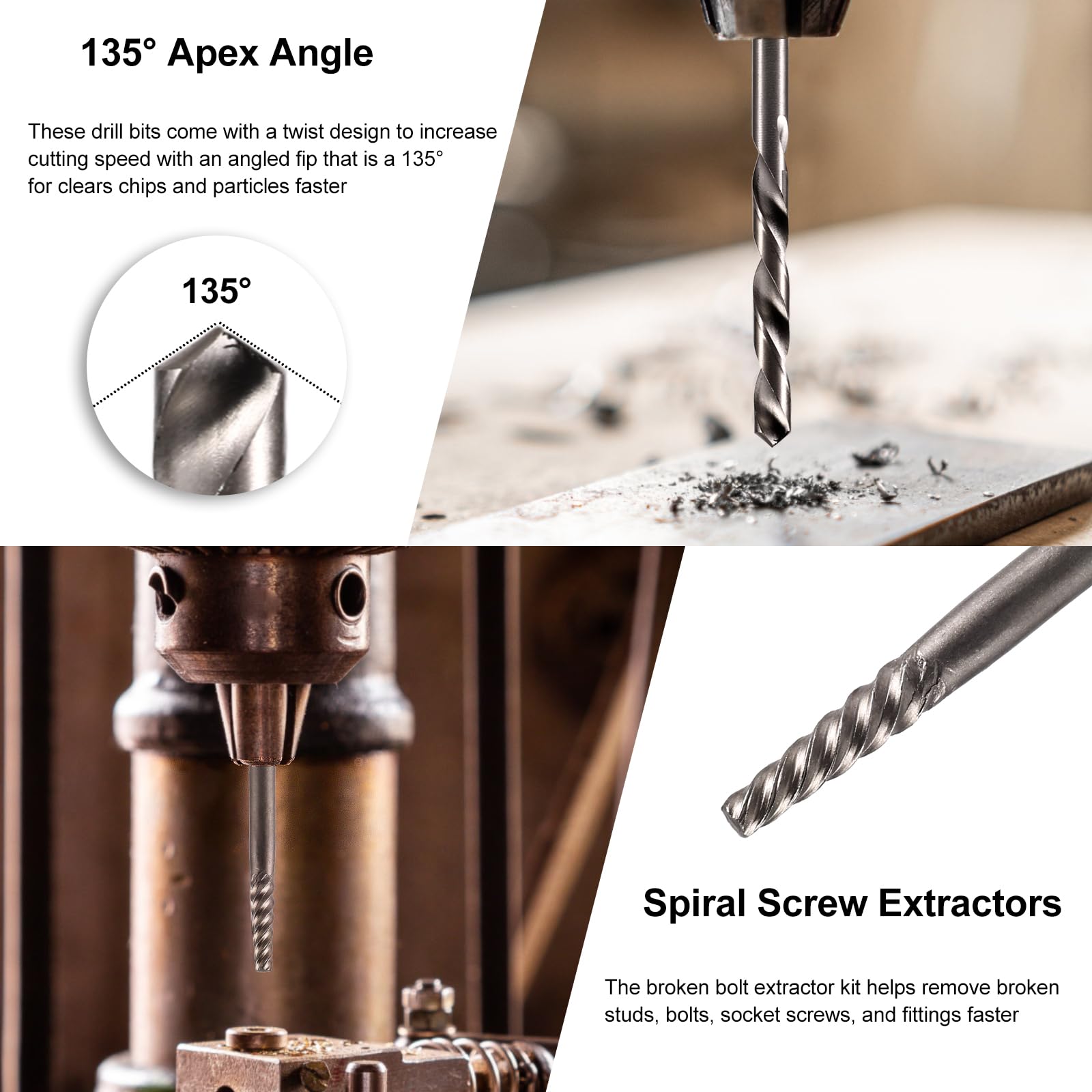 Snapklik.com : 26 Pcs Screw Extractor Bolt Extractor Set And Left-Hand ...