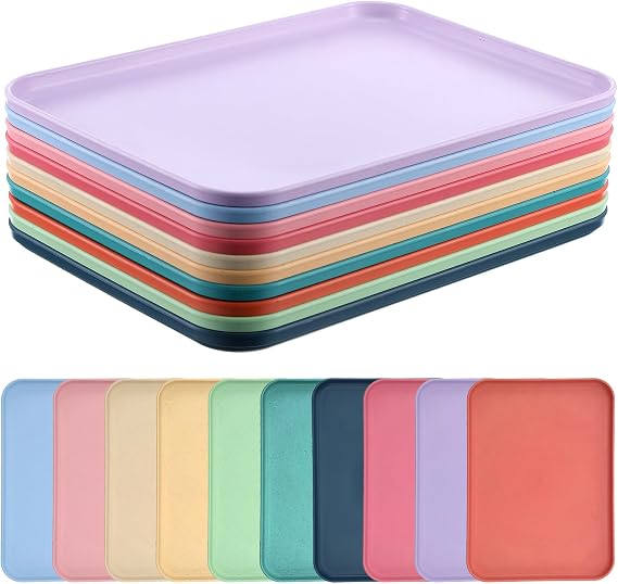 Amazon.com: 10 Pack Plastic Art Trays, Stackable Craft Tray for DIY ...