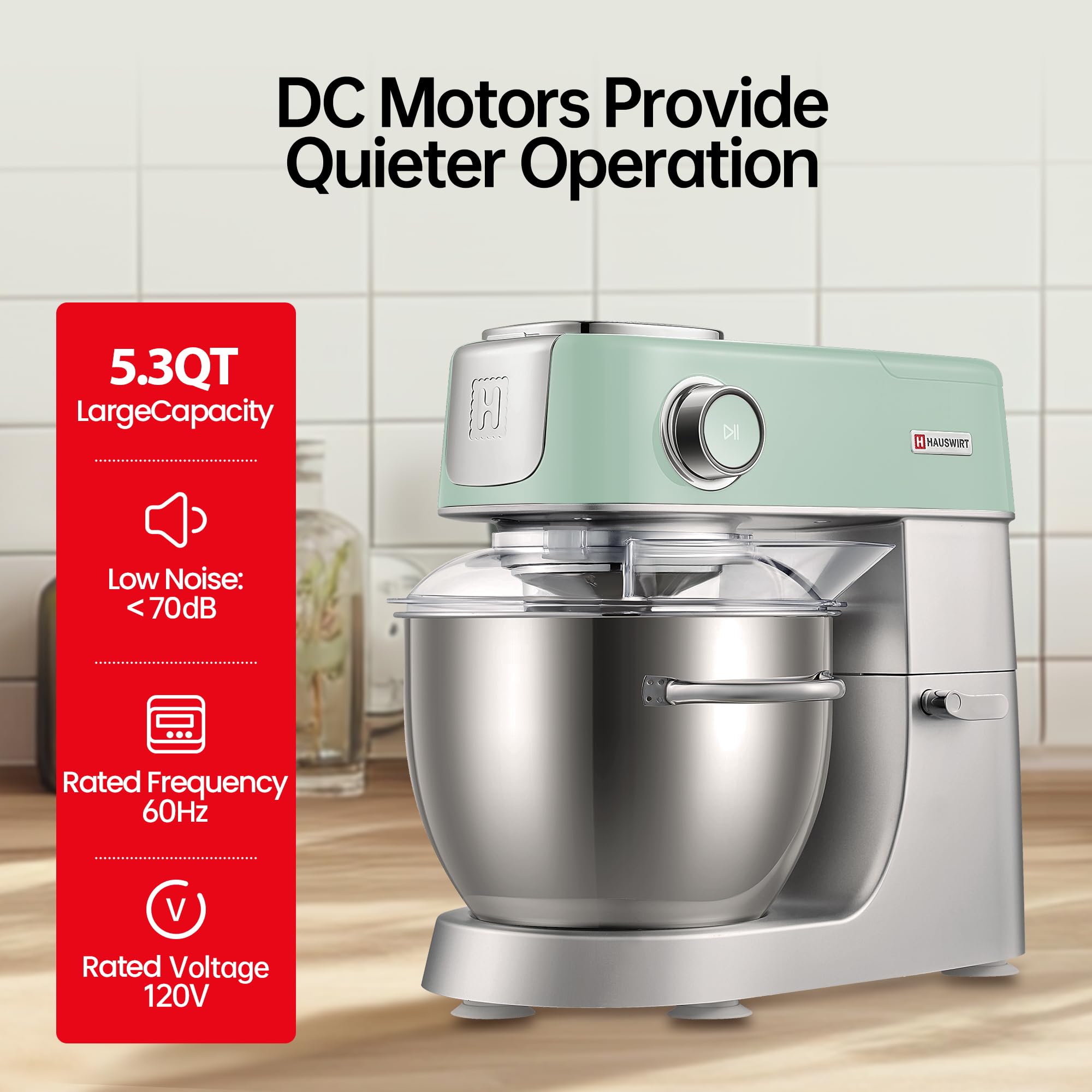 Snapklik.com : Hauswirt High-End Smart Stand Mixer M5, LED Touchscreen ...