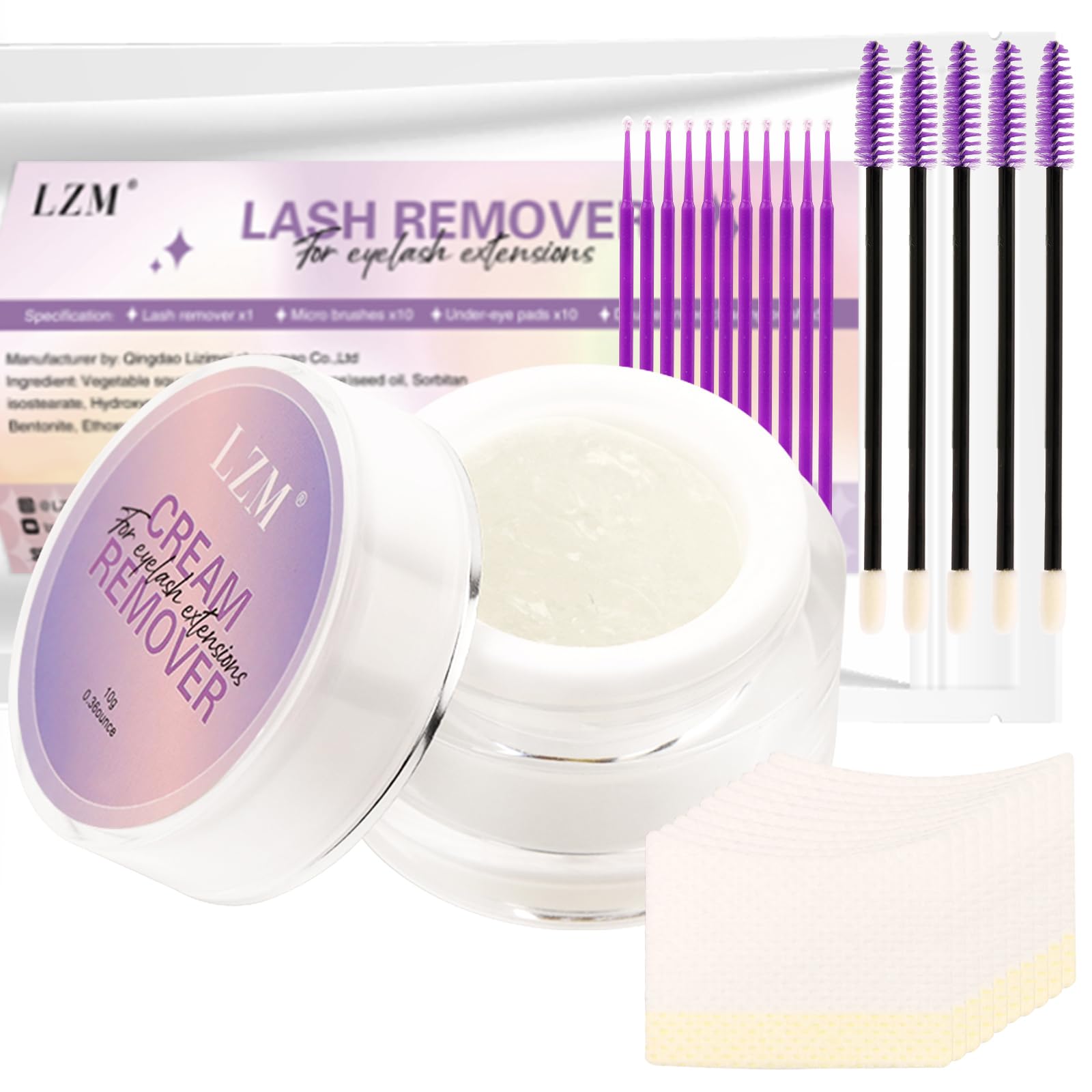 Amazon.com: LZM Lash Remover for Lash Extensions,10g/0.35 oz Eyelash ...