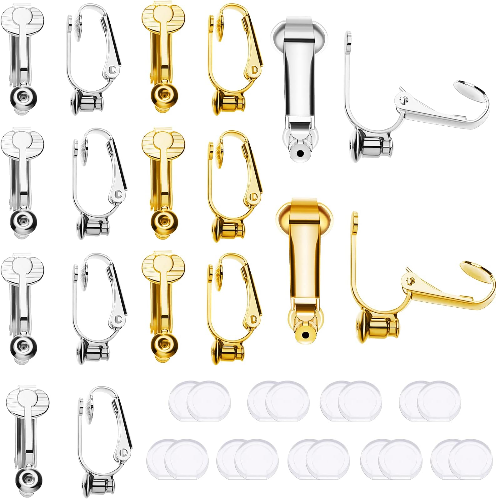 Amazon.com: 18 Pieces Clip-on Earrings Converter Components with Post ...