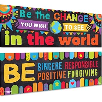 Amazon.com: Sproutbrite Classroom Banner Decorations - Motivational ...