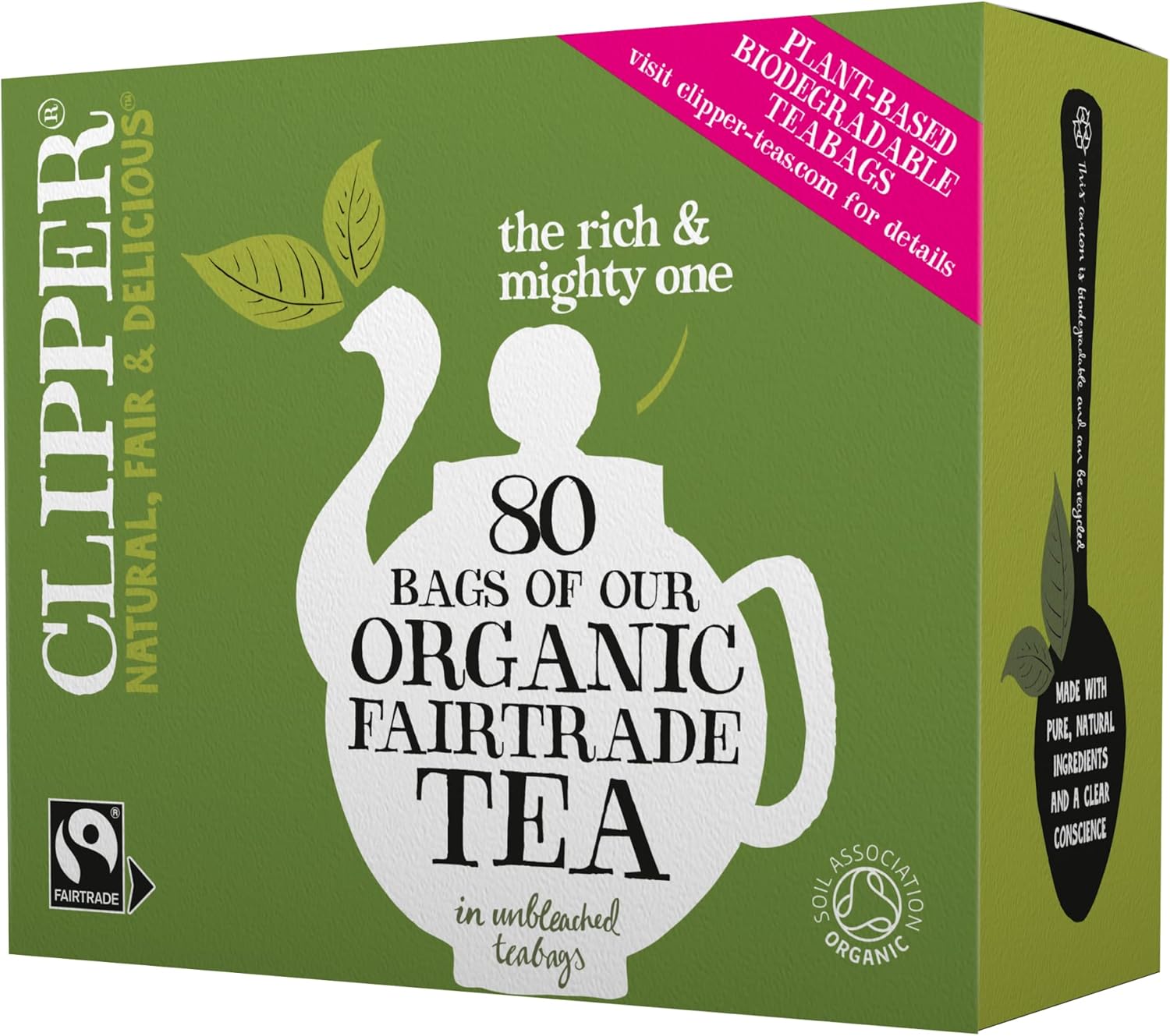 Clipper Clipper Organic Everyday 80 Tea bags, 250g : Amazon.co.uk: Grocery