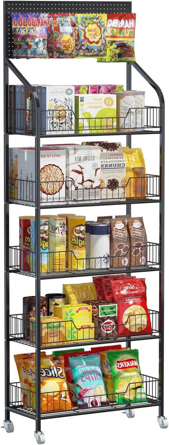 Amazon.com: Nisorpa 5 Tier Supermarket Retail Display Rack, Free ...