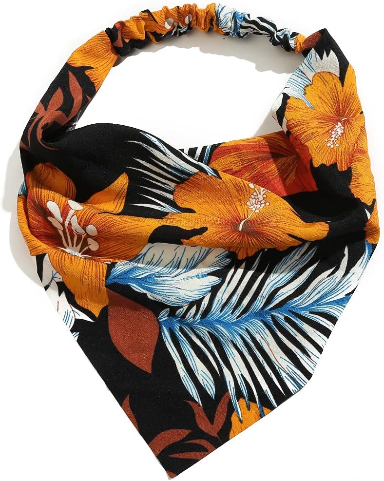 Amazon.com: Flower Triangle Hair Scarf, Hair Bandana Hairband Vintage ...