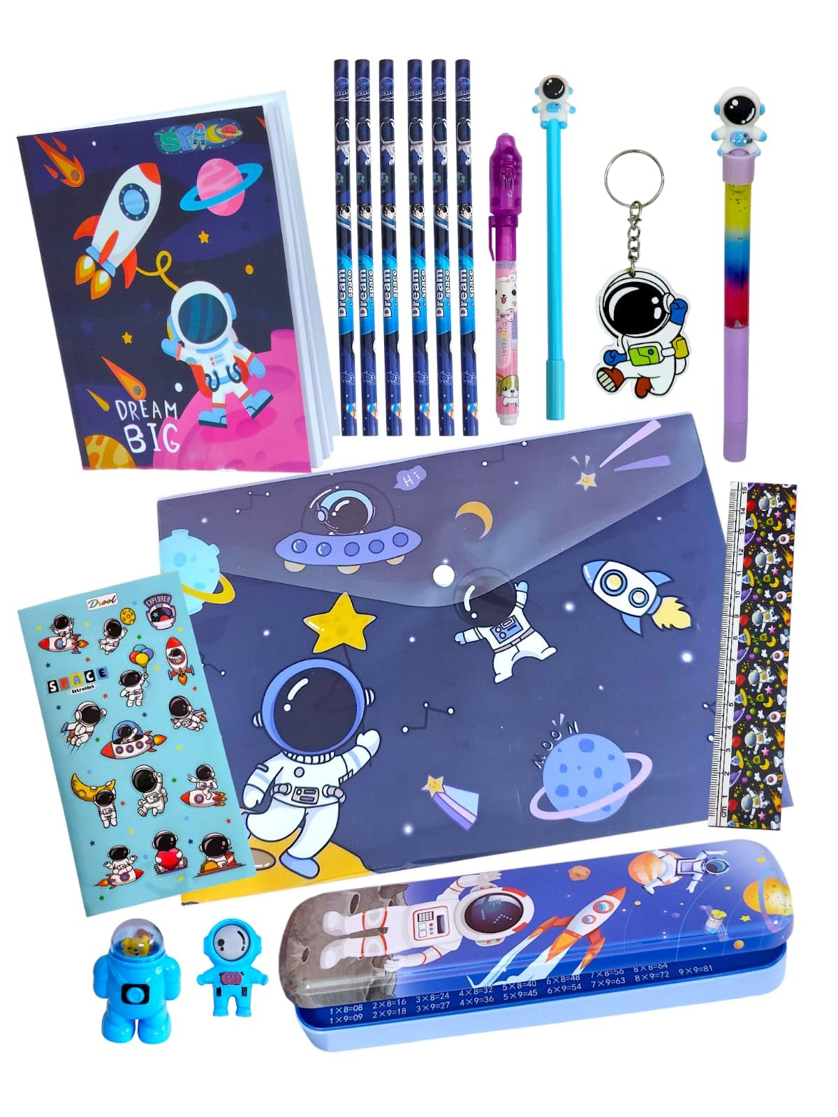 TERA 13 Space Stationery Set For Boys, Blue Color Space Stationery Kit ...