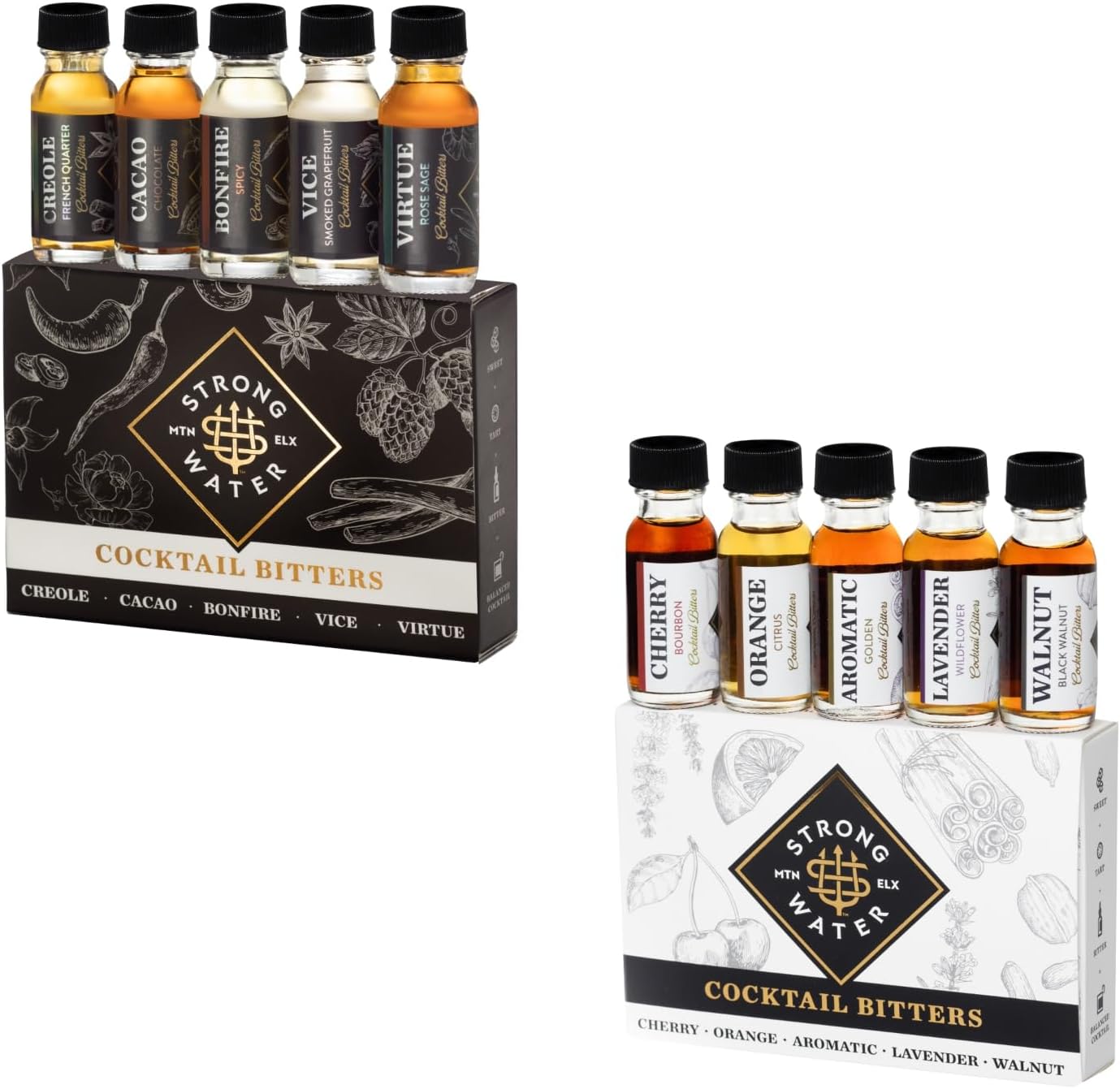 Amazon.com : Strongwater Cocktail Bitters Sampler Bundle - Cocktail ...